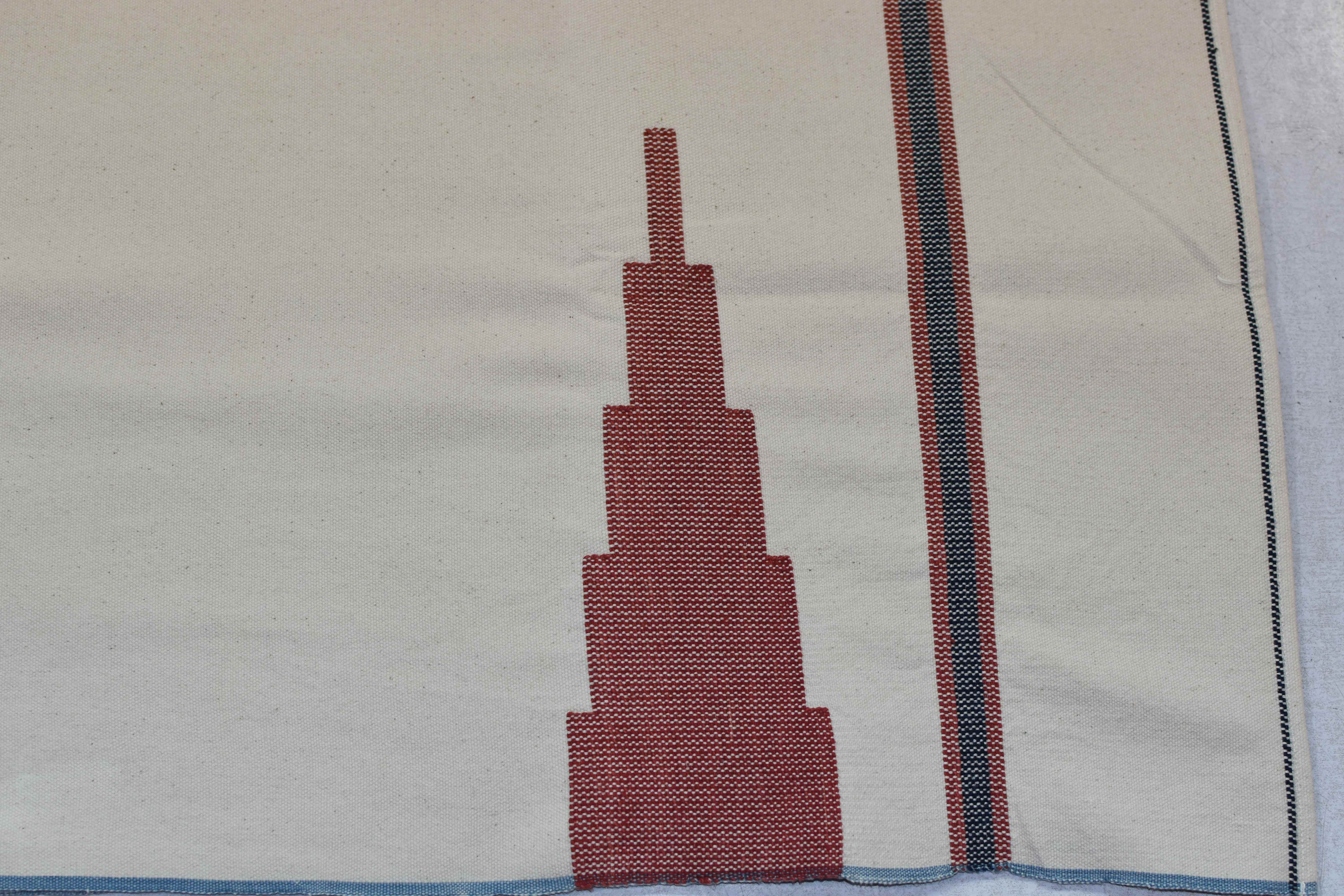 Off White - Blanket with red temple motif – Ethicus