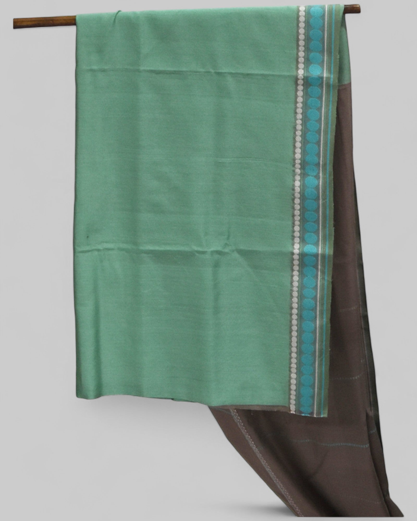 Dark Brown - Spherical Grace Organic Cotton Saree – Ethicus